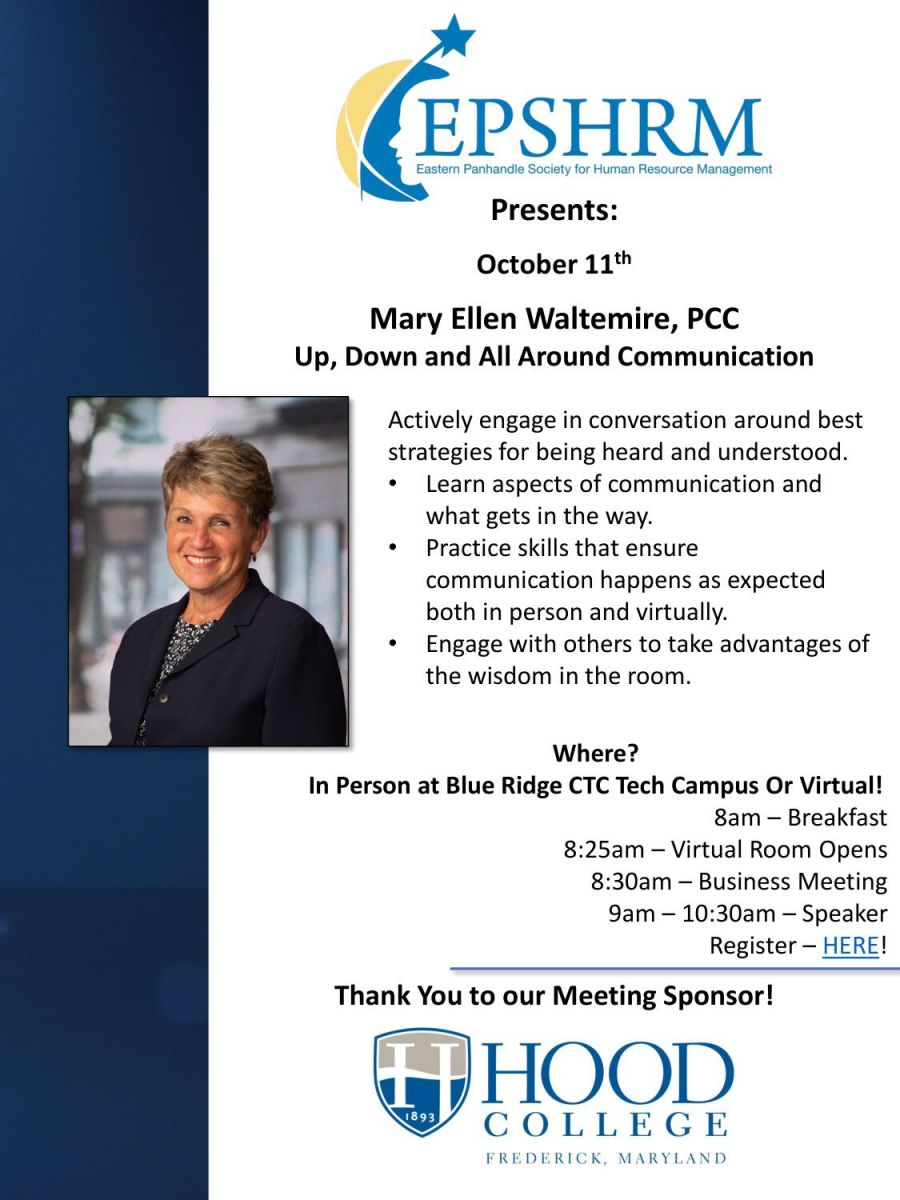 October Meeting: EPSHRM Presents: Up, Down and All Around Communication | Eastern Panhandle SHRM